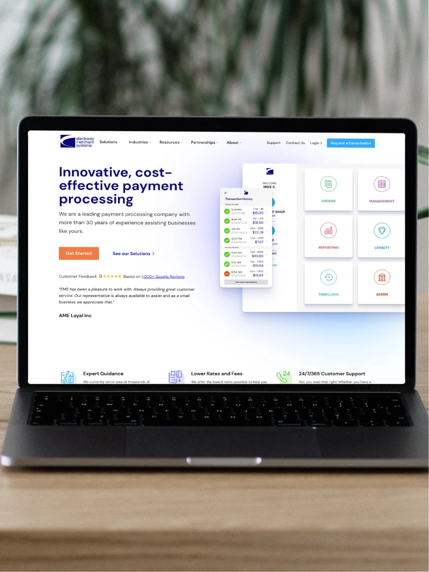 Payment Processing Website Design Using HubSpot CMS Themes