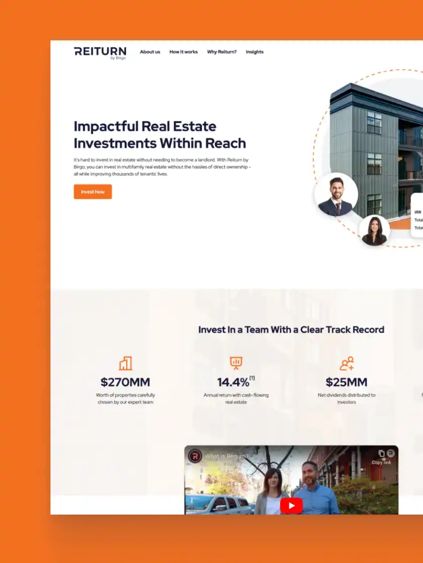 Real Estate Investment Trust Website Design Using HubSpot CMS Themes